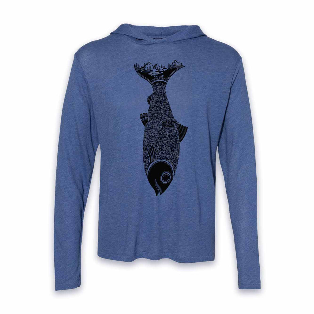 Salmon Long Sleeve Hooded Shirt – Ketsol